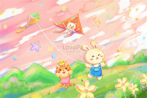 kite flying animation images hd pictures for free vectors download
