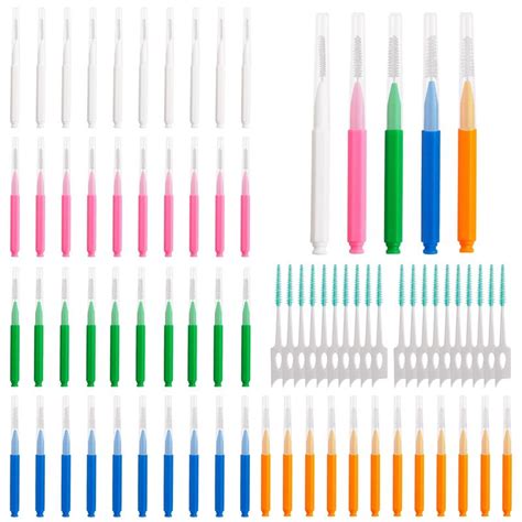 Soft Braces Brush Set 70 Pcs Interdental Brush 50 Pcs Tooth Picks