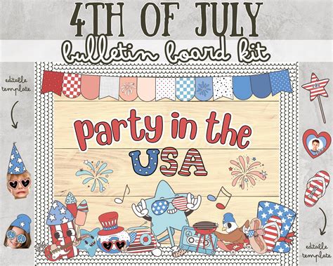 4th Of July Bulletin Board Kit July Bulletin Board Kit Summer Bulletin