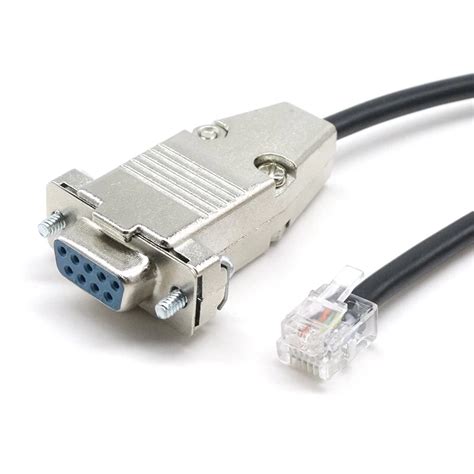 Db9 To Rj11 6p6c Lan Network Serial Control Cable China Factory Db9 Serial Rs232 To Rj12 6p6c