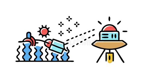 Sci Fi Encounter Rocket Ufo Space Exploration Vector Design Generative Ai Stock Illustration