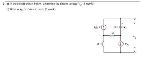 solved in the circuit shown below determine the phasor