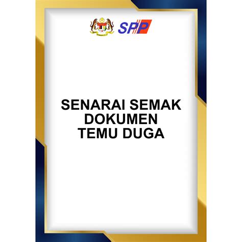 Template Cover Certificate Sijil Fail Temuduga Interview Softcopy Canva