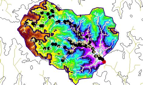 The Extracted Catchment Topography From Srtm Data The Calculation