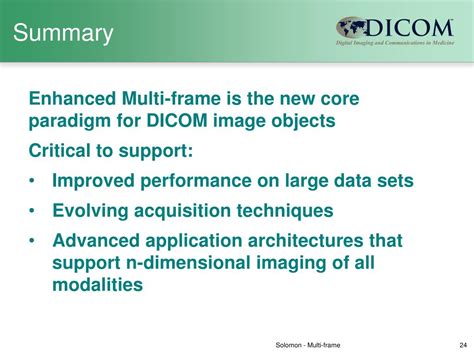PPT Enhanced Multi Frame Images The New Core Paradigm For DICOM PowerPoint Presentation ID
