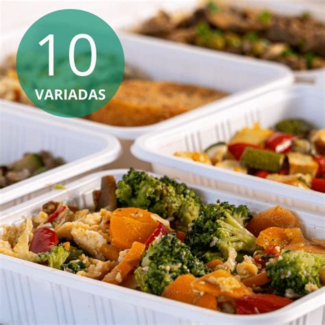 Pack 10 Viandas Freezadas Variadas O Vegetarianas