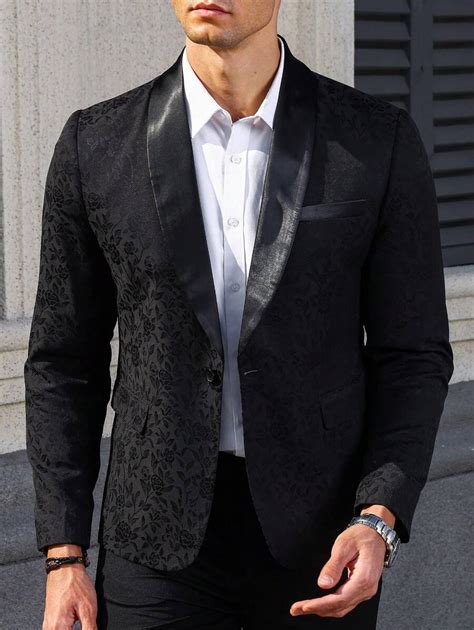 Manfinity Mode Mens Jacquard Shawl Collar Suit Jacket Shein Usa