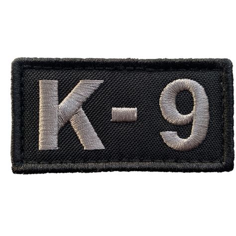 Waragod Nášivka Embroidery K 9 Patch Black And Gray Waragod