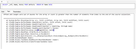 [bug] exception when executing query multiple times · issue 2275 · litedb org litedb · github