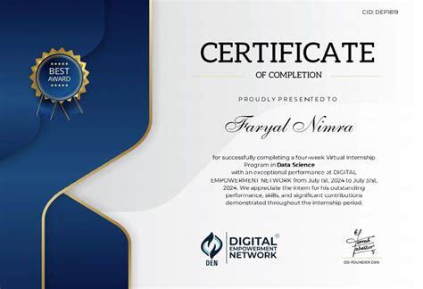 Faryal Nimra On Linkedin Connections Datascience Internship