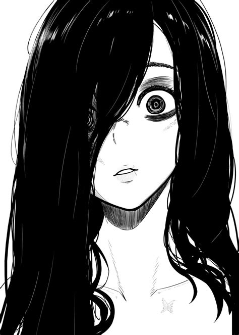 Safebooru 1girl Absurdres Black Hair Breasts Dress Greyscale Hair