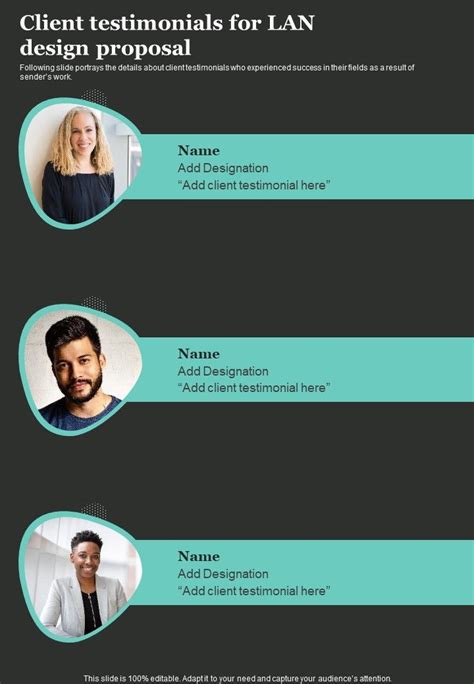 Client Testimonials For Lan Design Proposal One Pager Sample Example Docume