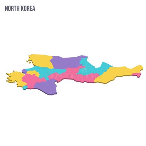 North Korea Political Map Of Administrative Divisions Stock Vector