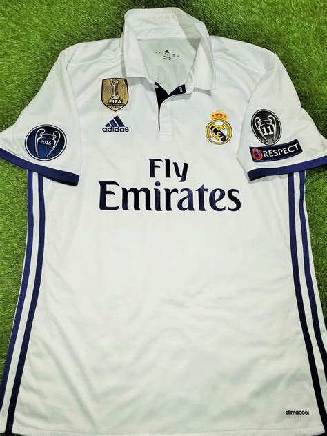 Cristiano Ronaldo Real Madrid 2016 2017 Uefa Home Soccer Jersey Shirt