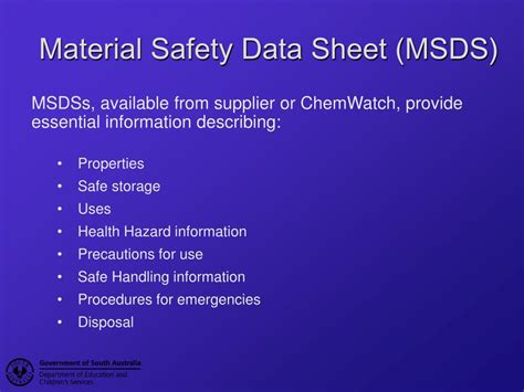 Material Safety Data Sheet Powerpoint Presentation PPT Understanding Material Safety Data