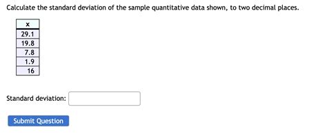 Solved Calculate The Mean Variance And Standard Deviation Chegg