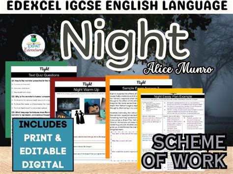Editable Night Igcse Resources And Analysis Teaching Resources