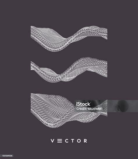 많은 입자에서 형성 된 파도 움직이는 세포막 구조 의학 과학 기술 또는 화학에 대한 과학적 배경 3d 추상 벡터 그림 3차원 형태에 대한 스톡 벡터 아트 및 기타 이미지