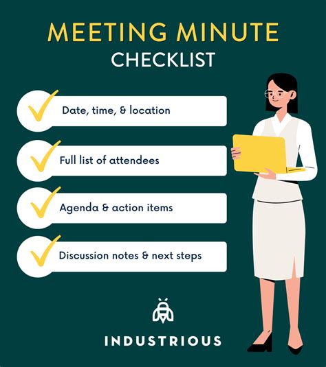 How To Take Meeting Minutes Guide Resources Industrious