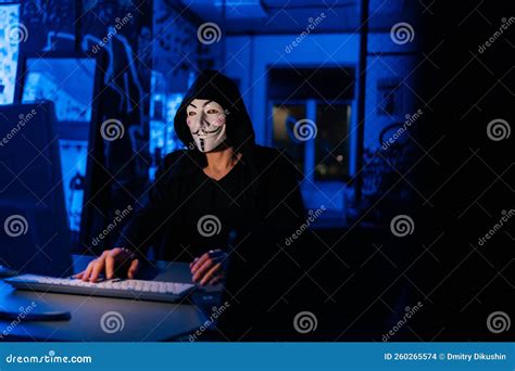 A Hooded Computer Hacker Editorial Photo 31994293