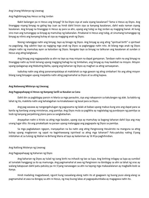 Ang Pagbibinyag Kay Hesus Sa Ilog Jordan Pdf