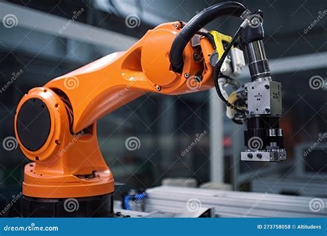 Robotic Arm With Screwdriver And Wrench Performing Maintenance On Electrical Equipment Stock