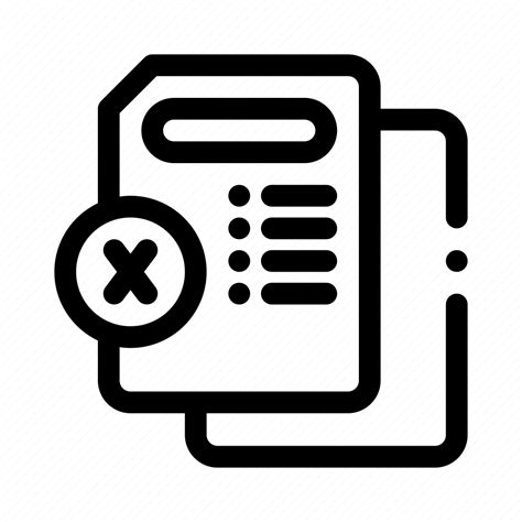 Document Rejected Paper Cross Deny Icon Download On Iconfinder