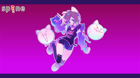 [spine 2d] Muse Dash Neko 스파인 애니메이션 작업과정 Youtube