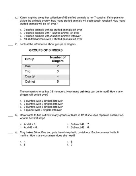 Division Test 456954 Stacia Dunkin Live Worksheets