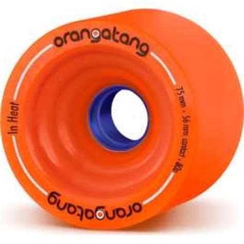 Orangatang In Heat 75mm Longboard Wheels Orange 80a Pack Of 4