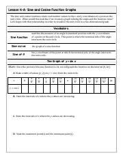 Sine And Cosine Function Graphs Understanding The Relationship Course Hero
