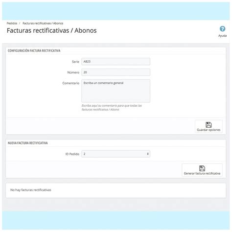 Module Prestashop Corrective Invoice 4webs Es 4webs