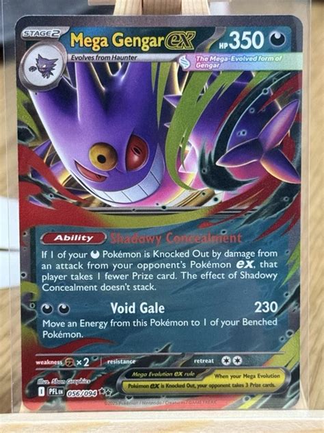 PokÉmon Tcg Mega Gengar Ex 056094 Phantasmal Flames Ultra Rare Mint