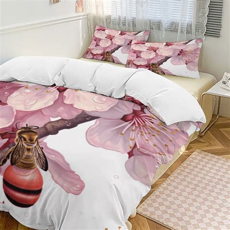 Bedding Set Honey Bees That Collect Nectar Luxury Comforter Pillowcase