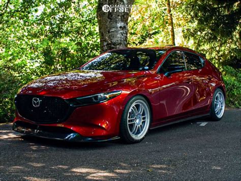 2021 Mazda 3 With 18x85 40 Enkei Rpf1 And 22540r18 Continental