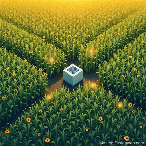 Smart Farm Field With Photovoltaics Stable Diffusion Online
