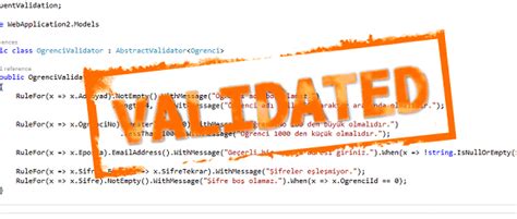Fluent Validation Net Validation İşlemleri Bilgeadam Akademi
