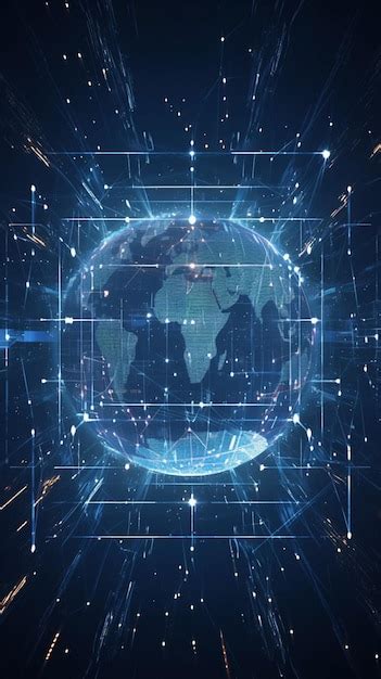 Premium Photo Connection And Cyber Security In Conceptual Futuristic