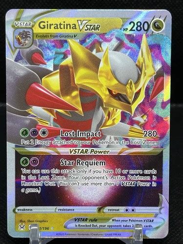 Giratina Vstar 131196 Nm Lost Origin Holo Ultra Rare Pokemon Tcg Card