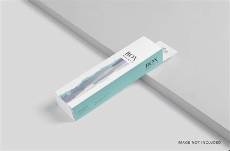 Premium Psd Box Mockup Slim Rectangle Hanger
