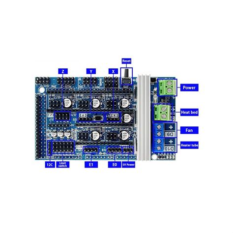 Reprap Ramps 1 6 Expansion Control Board 3d Printer Motherboard With Heatsink Zenix Store Llc