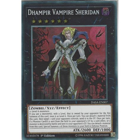 Yu Gi Oh Trading Card Game Yu Gi Oh Dhampir Vampire Sheridan Dasa