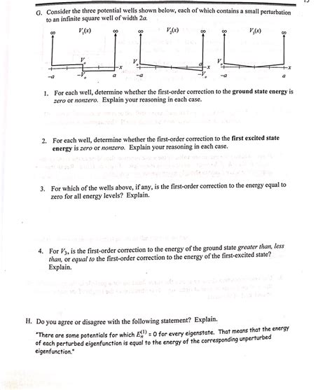 Solved Time Independent Perturbation Theory Qm First Order