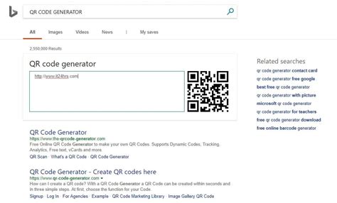 bing qr code generator