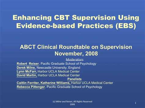 Ppt Enhancing Cbt Supervision Using Evidence Based Practices Ebs Abct