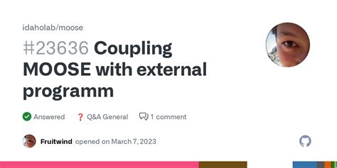Coupling MOOSE With External Programm Idaholab Moose Discussion GitHub