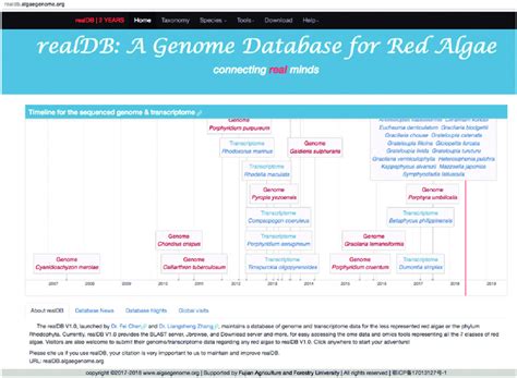 the snapshot of realdb homepage the head part of realdb consists of