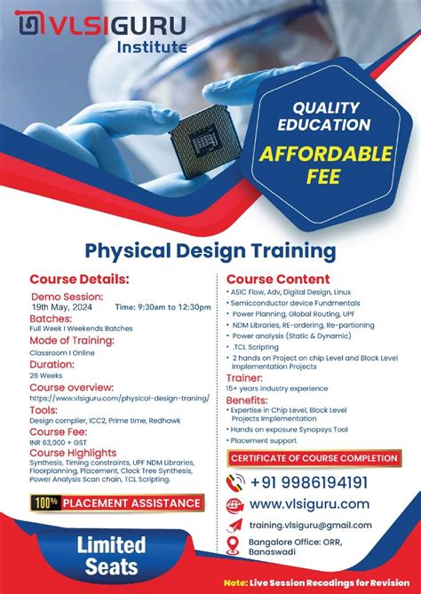 Vlsiguru Training Institute On Linkedin Physicaldesign Vlsijobs