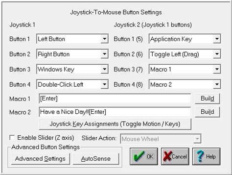 advanced button settings