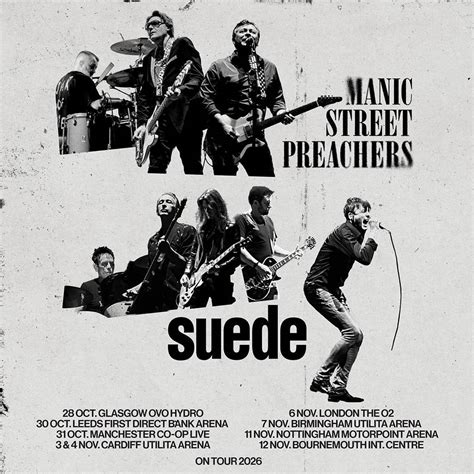 Manic Street Preachers And Suede Tour Nel Regno Unito Date E